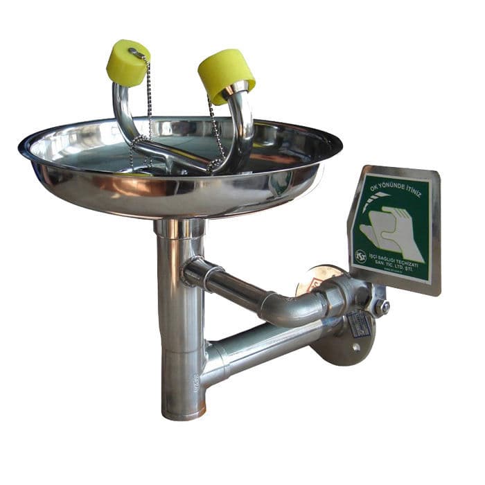 Lavaojos de pared - LV12 - Ecosafe S.A. - con lavaojos / de interior