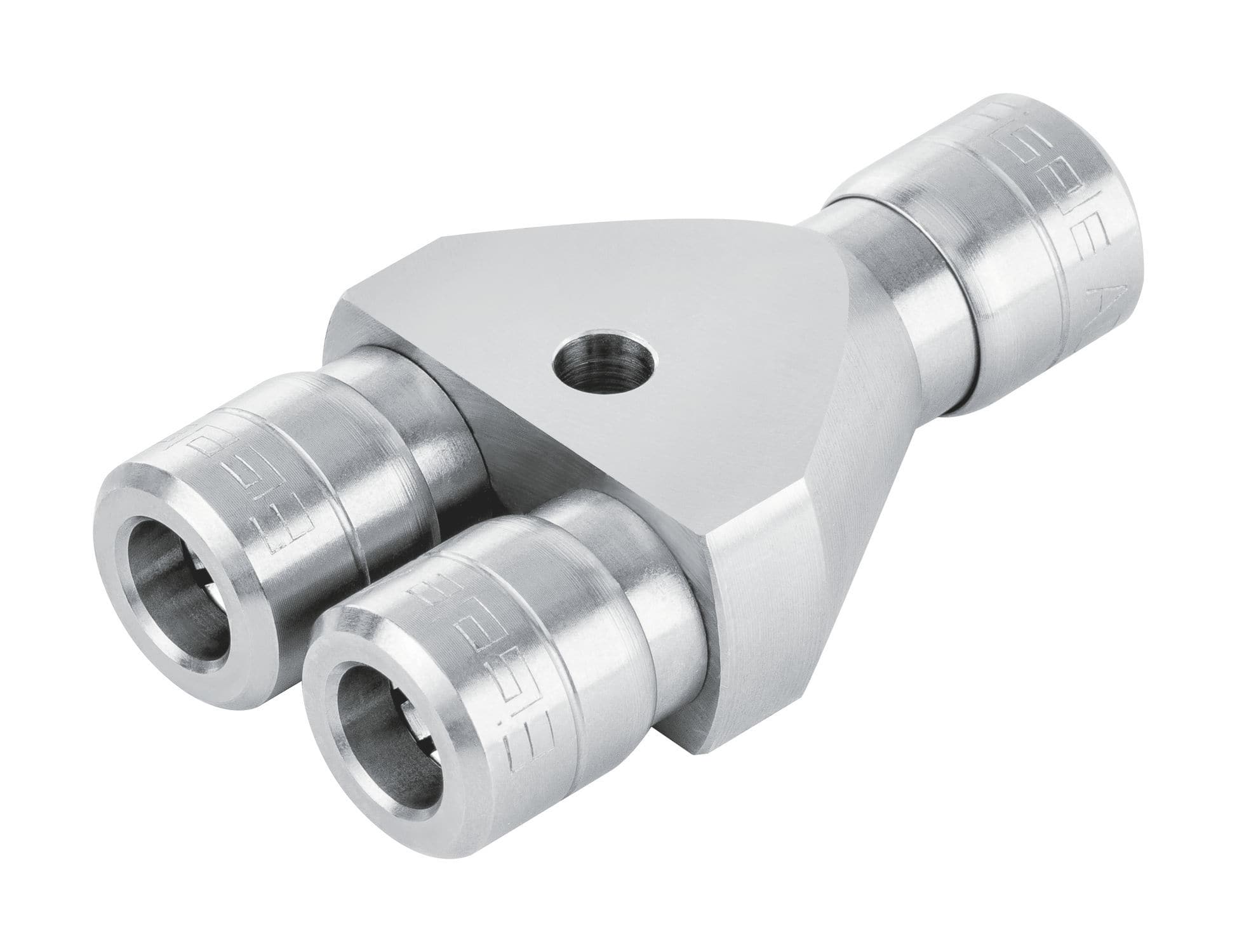 Racor en Y - 975 - EISELE GmbH - neumático / push-in / de acero inoxidable