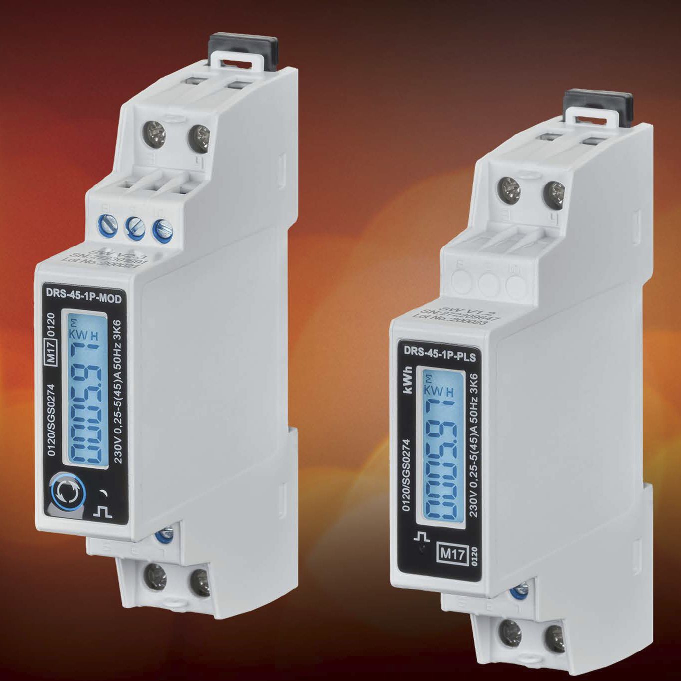 Contador de energía eléctrica monofásico - DRS-45-1P - Crompton ...