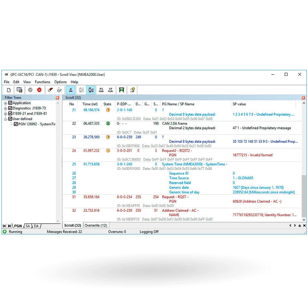 Software de análisis - J1939 Module - IXXAT Automation - para prueba ...