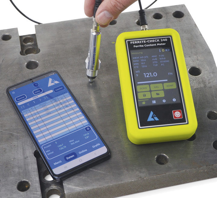 Aparato de medición de la tasa de ferrita - FerriteCheck 240 - TemaFlux ...