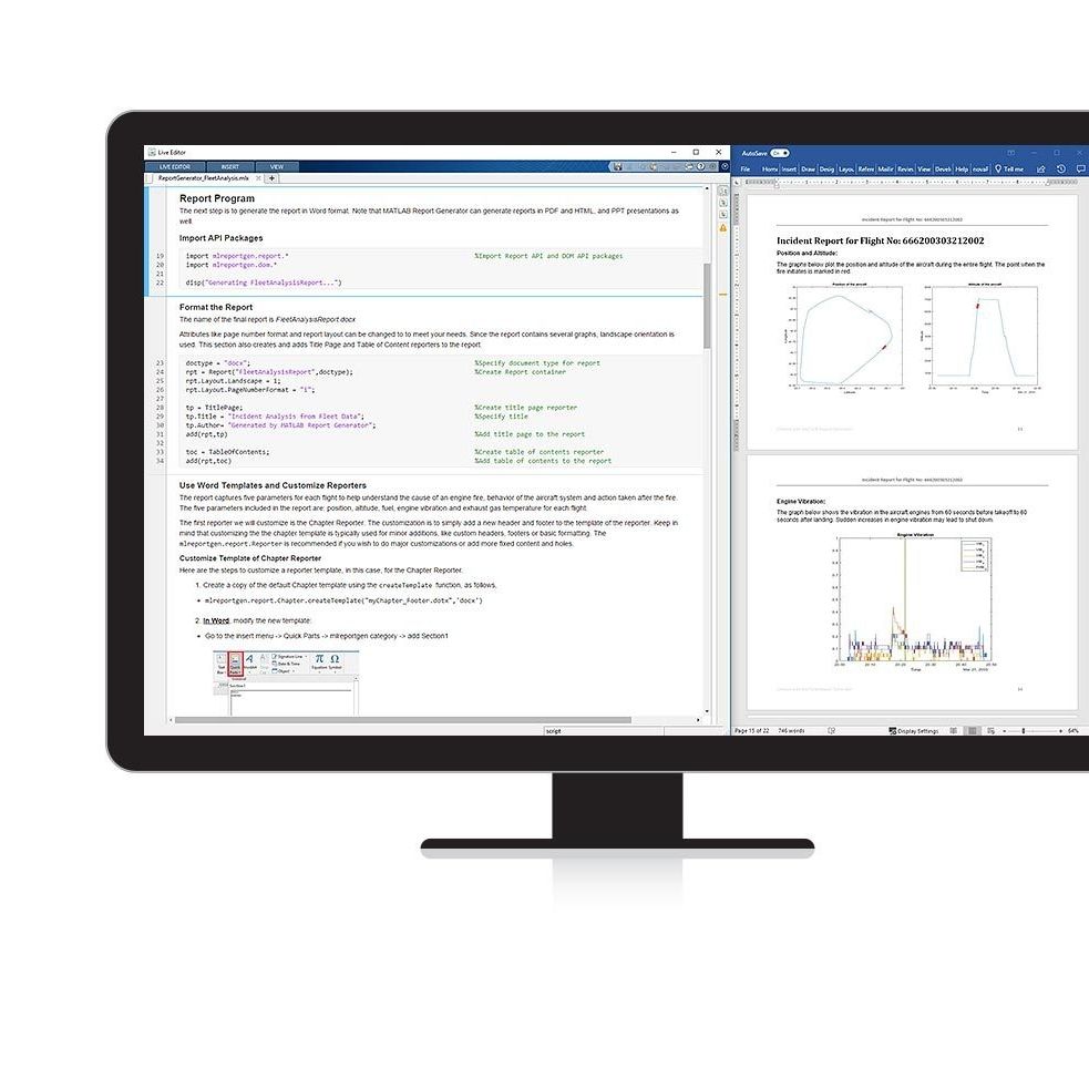Software Para Informes Matlab Report Generator™ The Mathworks Automatizado 5396