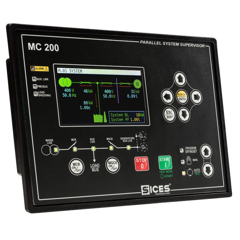 Controlador para grupo electrógeno AMF - MC 200 - S.I.C.E.S. - paralelo