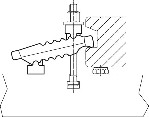 Brida de sujeción mecánica / ajustable - EH 23185 - HALDER France