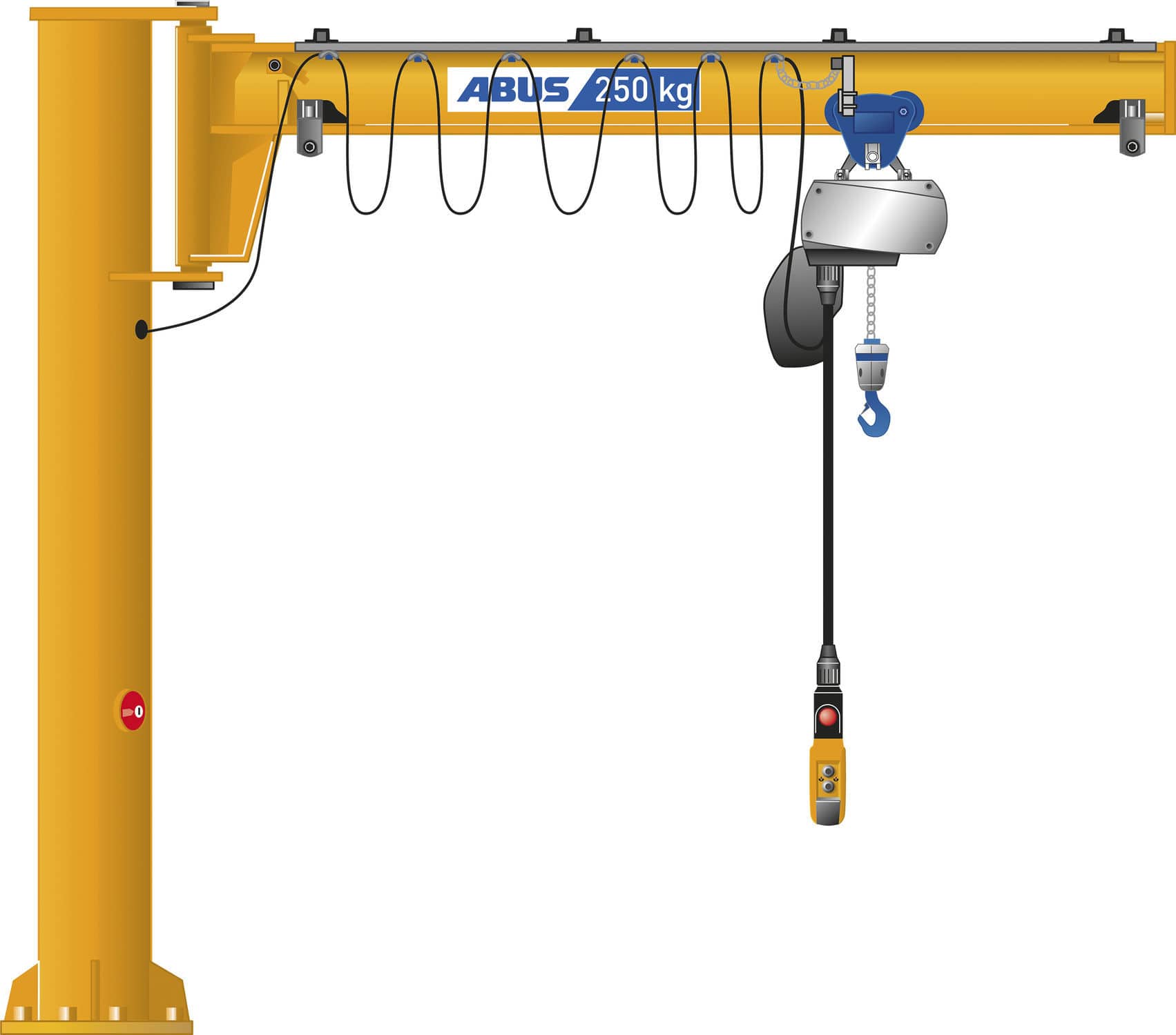 Grúa pluma de columna - LSX - ABUS Kransysteme GmbH - 270° / de elevación