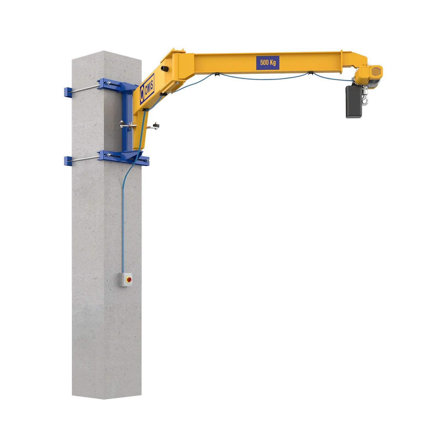 Grúa pluma de pared - MS - OMIS - 300° / articulada / giratoria