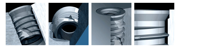 Inserto roscado / autorroscable / de latón / de vidrio - Trisert-3 ...