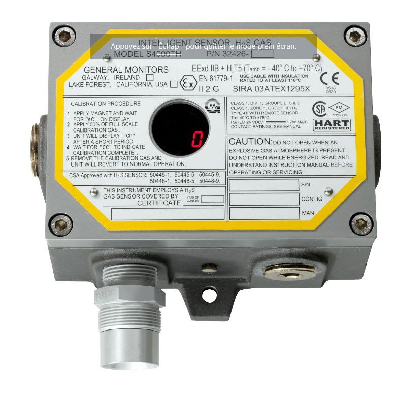 Detector de gas - S4000TH - MSA - H2S / Modbus / HART