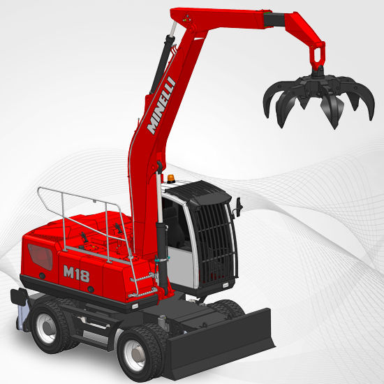 Manipuladora de materiales con neumáticos - M18 - OFFICINE MINELLI SRL ...
