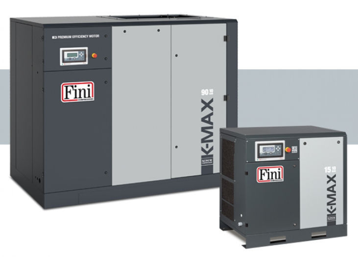 Compresor de tornillo - K-MAX series - FINI - de aire / con motor ...