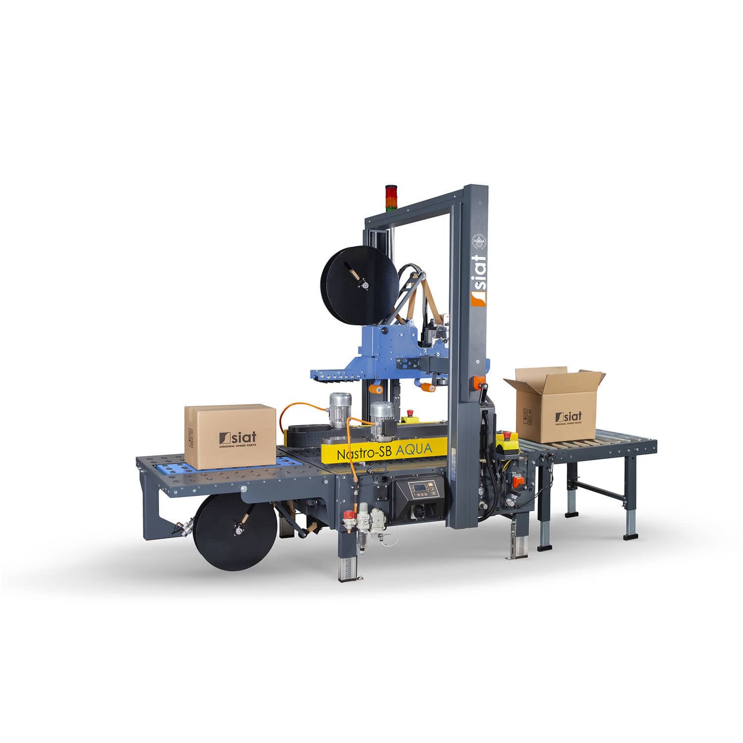 Precintadora de cartón semiautomática - NASTRO-SB™ AQUA series - SIAT - de doble solapa / cinta ...