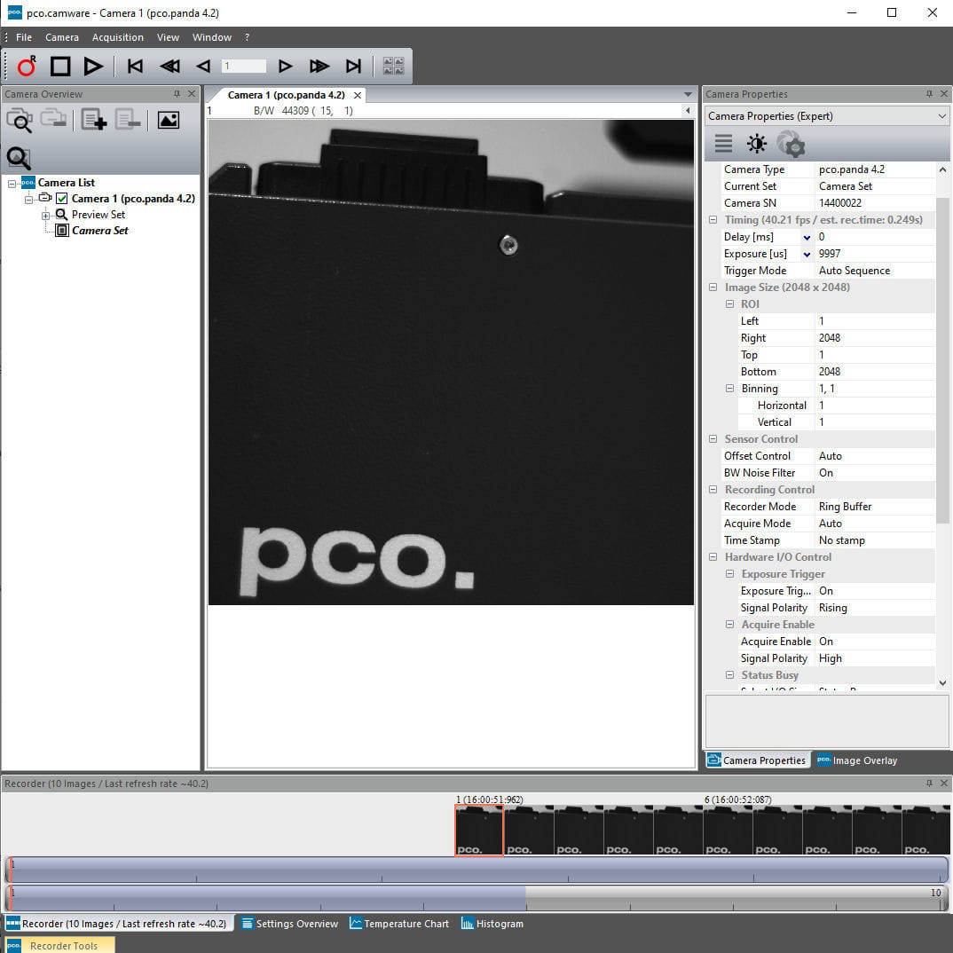 Software de mando - pco.camware - Excelitas Technologies - adquisición ...