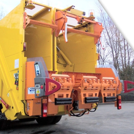 Volteador de contenedores de basura - TINIUM TRIPLE AUTO (TCA-TEL ...