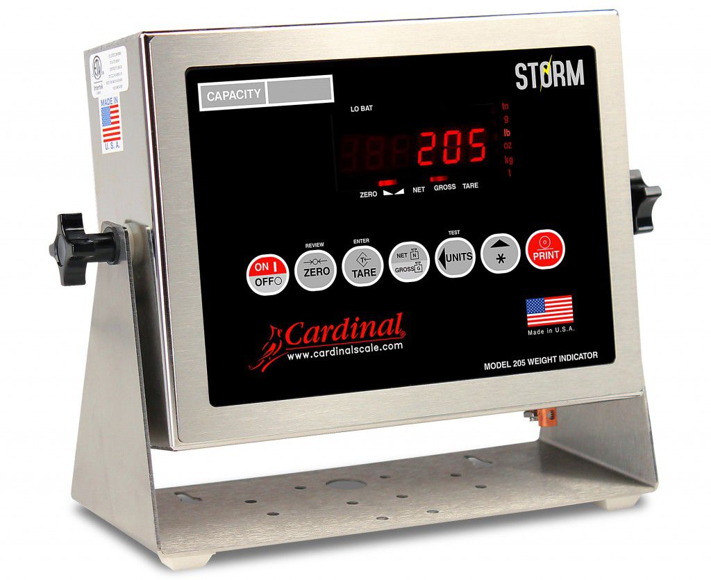 Indicador de pesaje digital - 8 - 12 V | 205 Storm - Cardinal Scale ...