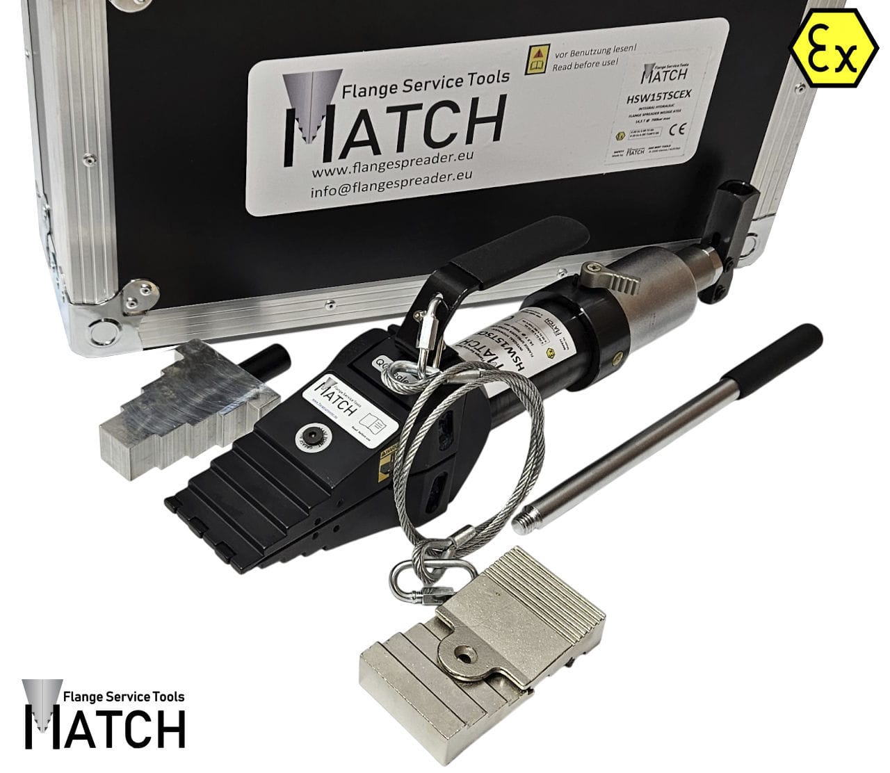 Tensor de brida hidráulico - HSW15TSCEX-FCEX - MATCH s.r.o Flange Service Tools - ATEX