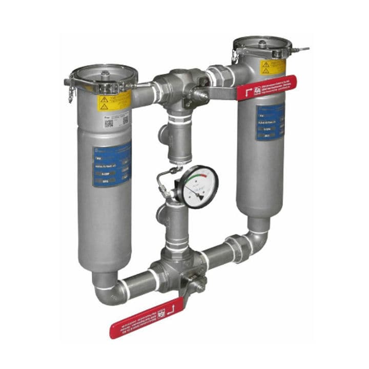 Cárter de filtro dúplex - Siga Filtration - multibolsas / para líquido ...