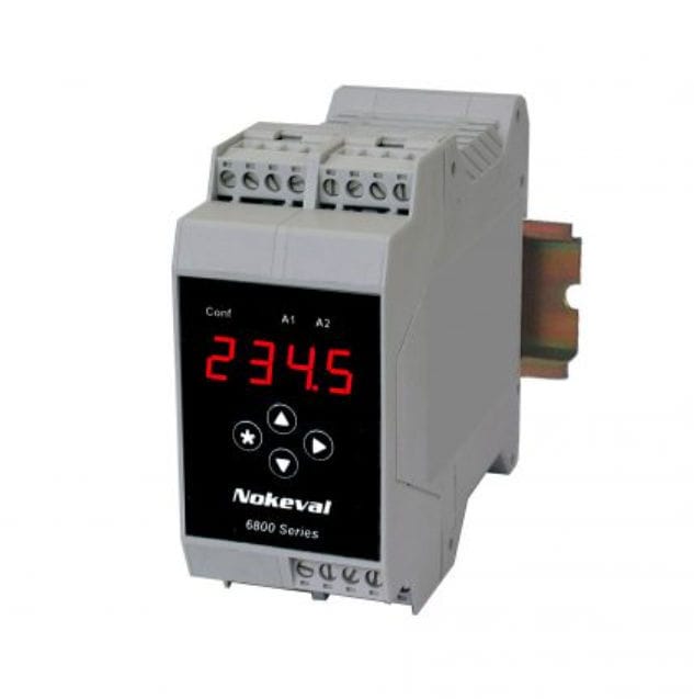 Transmisor de temperatura en riel DIN - 6821 - Nokeval - Pt100 / Pt1000 / termopar