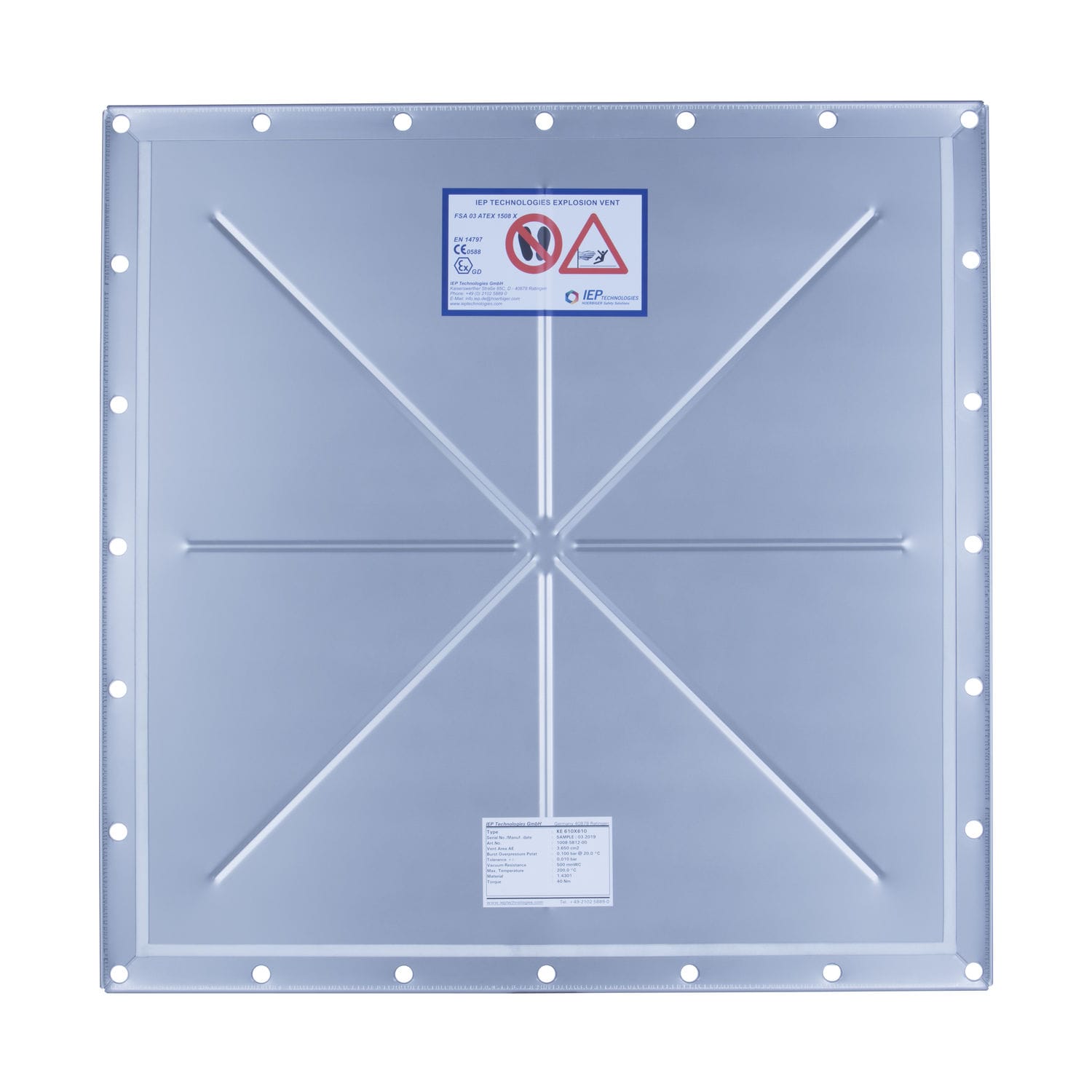 Panel de venteo de explosión - KE - IEP Technologies