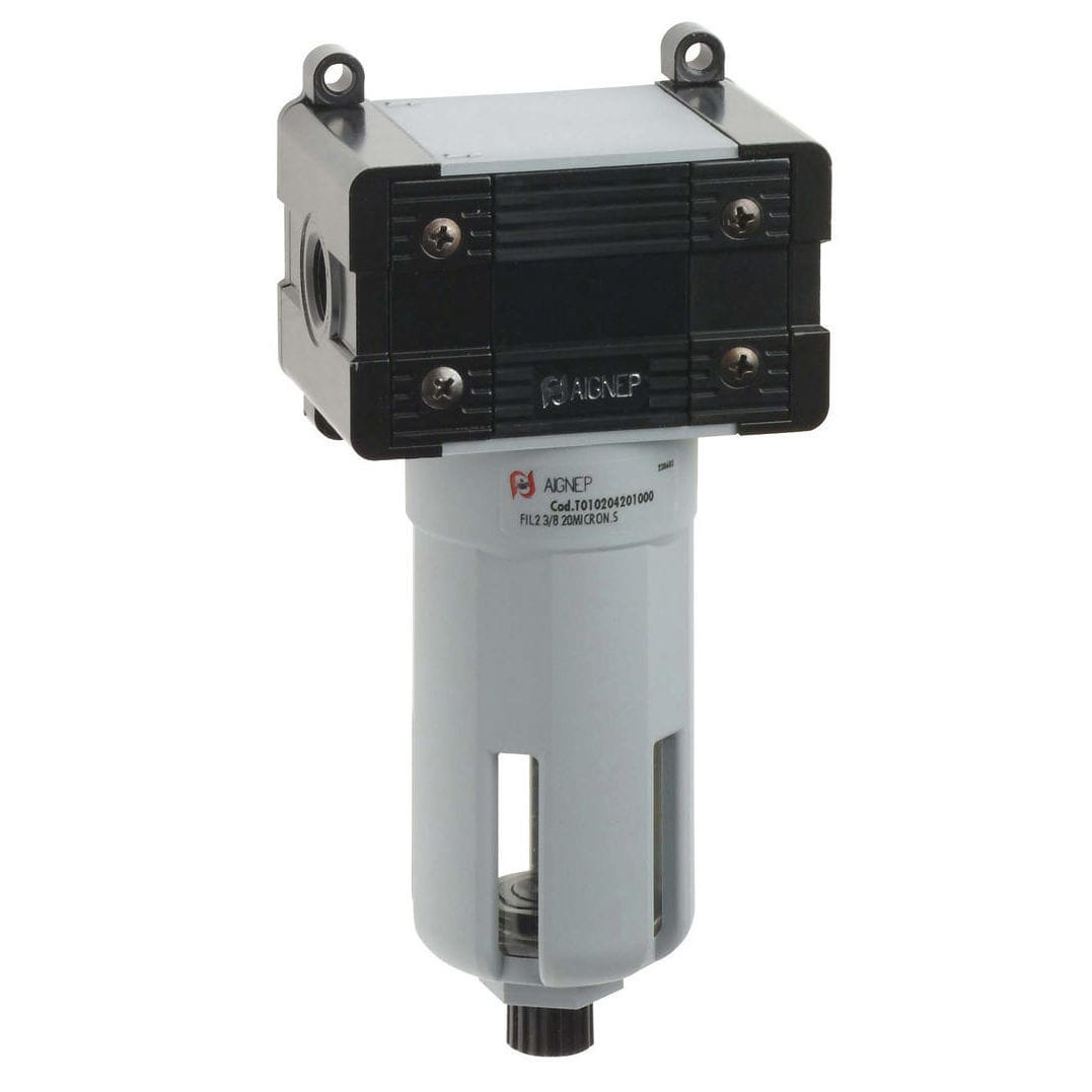 Cárter de filtro de cartucho - T010 series - AIGNEP - para aire comprimido / de material plástico