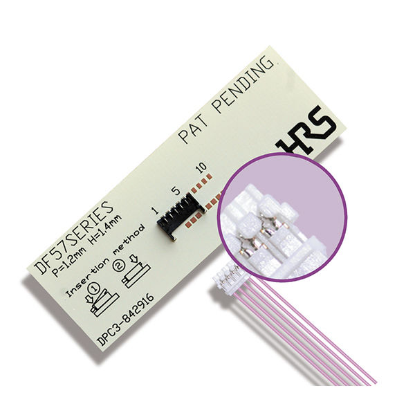 Conector hilo a tarjeta - DF57H series - Hirose Electric Europe B.V. - paralelo / de engaste ...