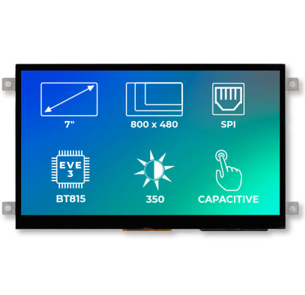 Módulo de visualización TFT - RiTFT-70-CAP-FR - Riverdi - con pantalla ...