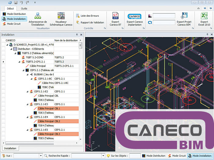 Software BIM - Caneco BIM - ALPI - para de diseño de sistemas eléctricos