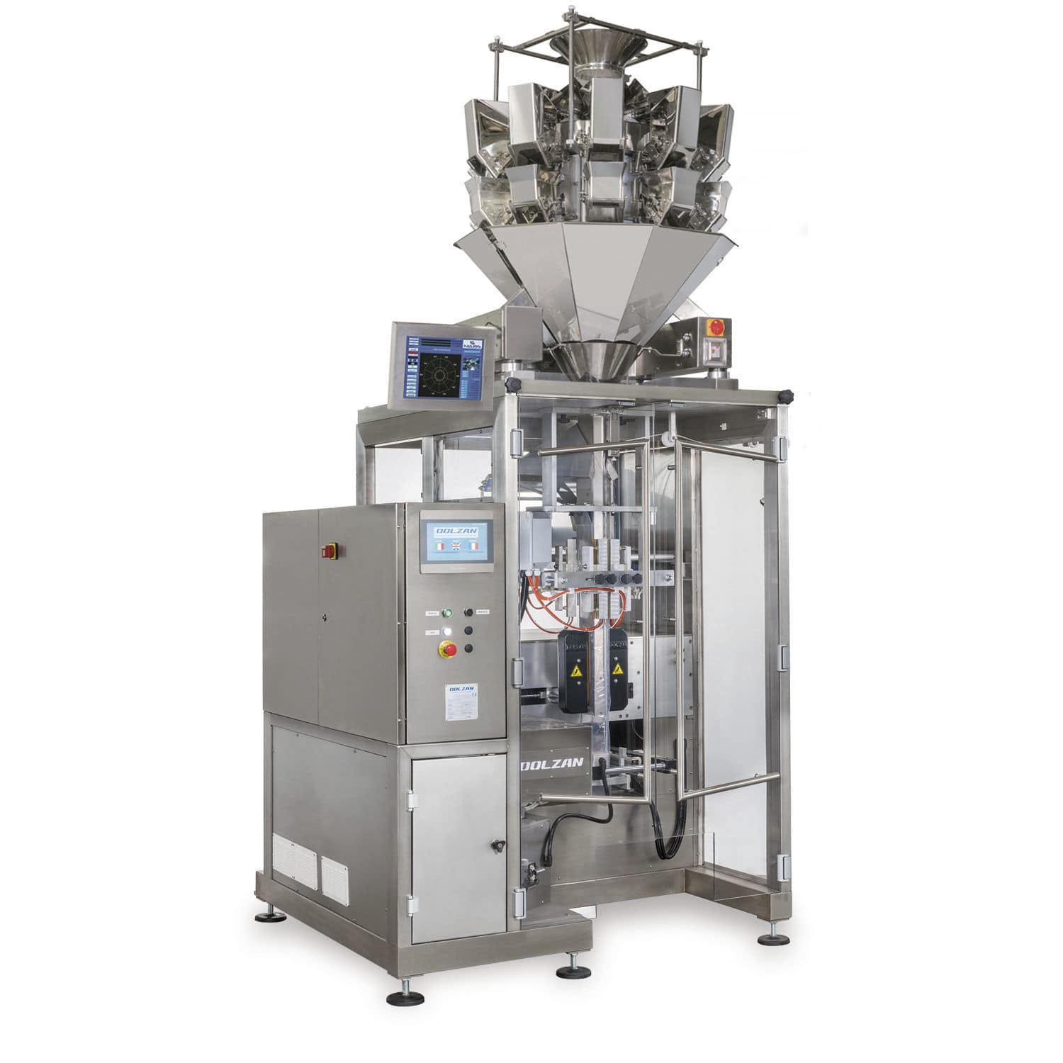 Ensacadora con pesadora multicabezal - D-DOY - DOLZAN IMPIANTI - vertical / flow-pack / automática