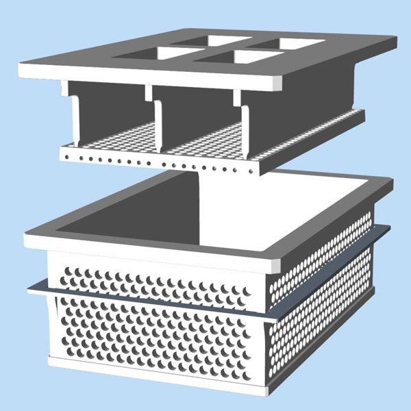 Molde para alimentos para queso - Euroblock - Laude – A Tetra Pak company - rectangular / con ...