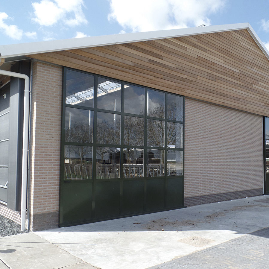 Puerta corredera - SPG-1480 - Salco Industrial Doors - enrollable / de aluminio / acristalados