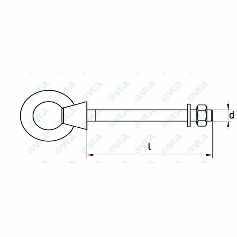 Perno con ojal - 8059032033380 - VIPA spa - de acero inoxidable