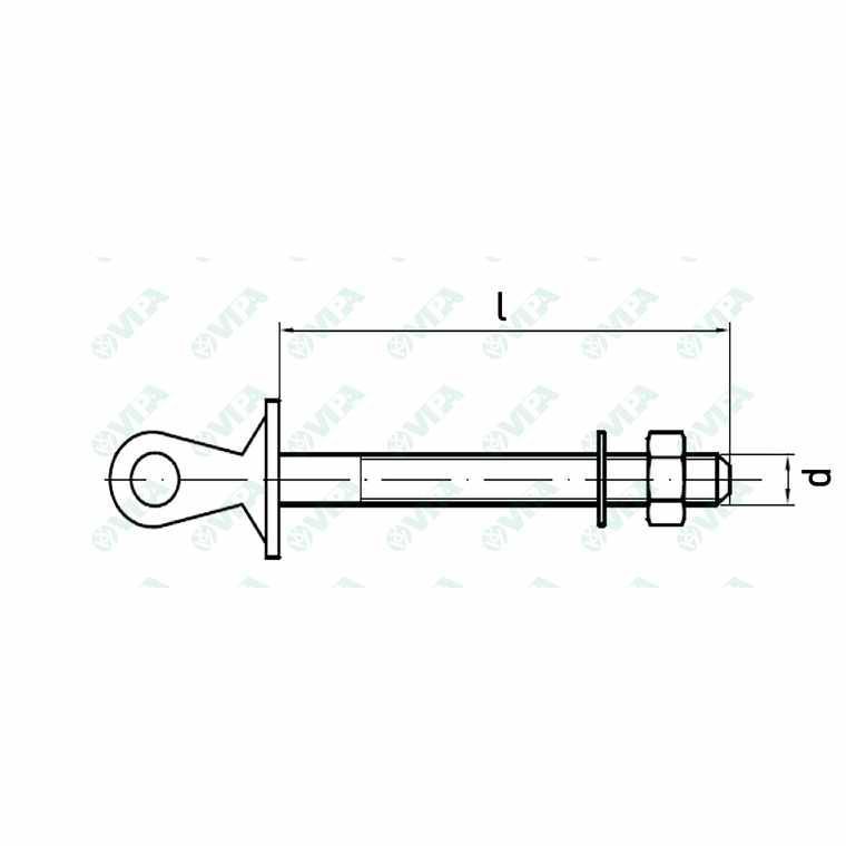 Perno con ojal - 8059032077216 - VIPA spa - de acero inoxidable