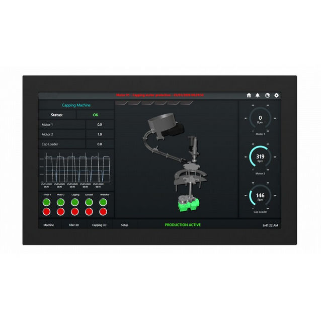 Monitor con pantalla táctil resistiva de 5 hilos - IMC-240X - INDATECH - retroiluminación LED ...