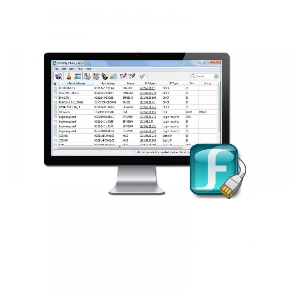Software de interfaz - IP Utility - EverFocus Electronics Corporation - de prueba para Ethernet ...