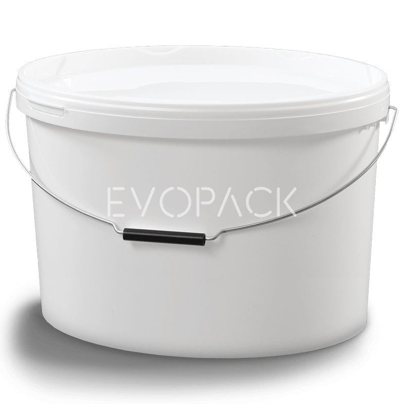 Cubo de plástico - 80055 - EVOPACK - oval / con tapa