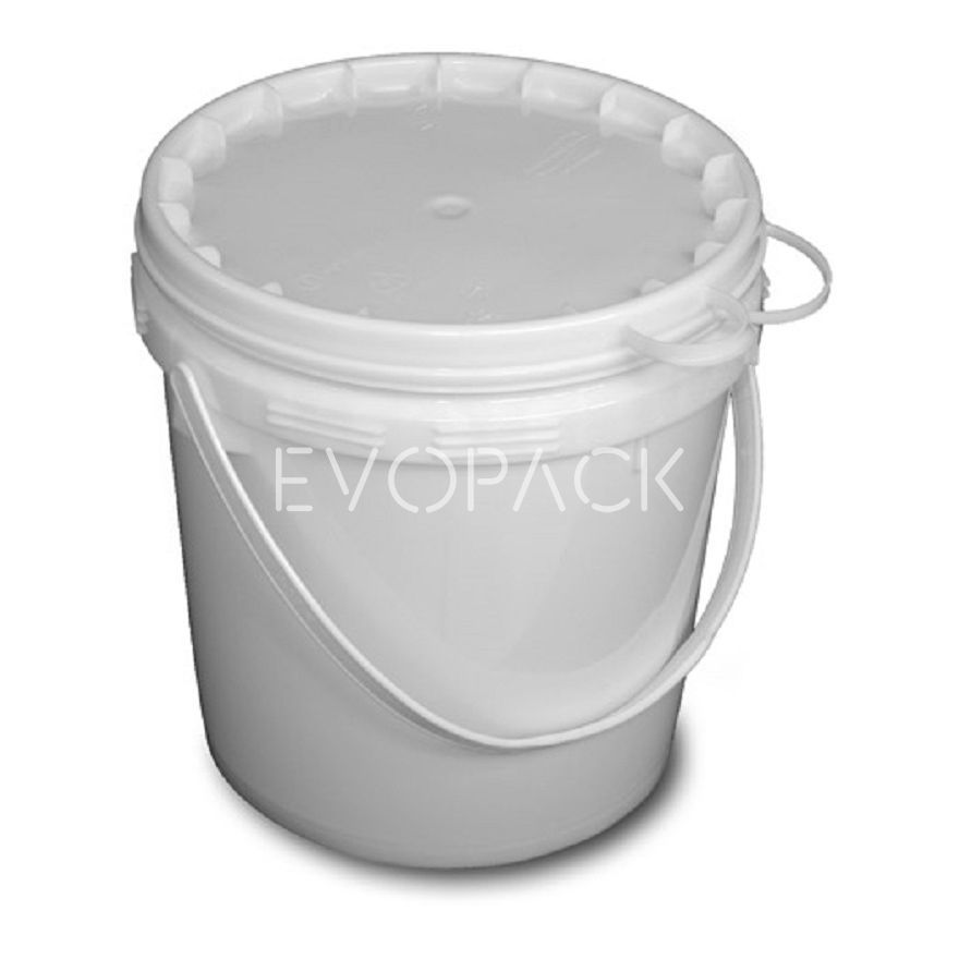 Cubo de plástico - 7505006110 - EVOPACK - redondo / con tapa