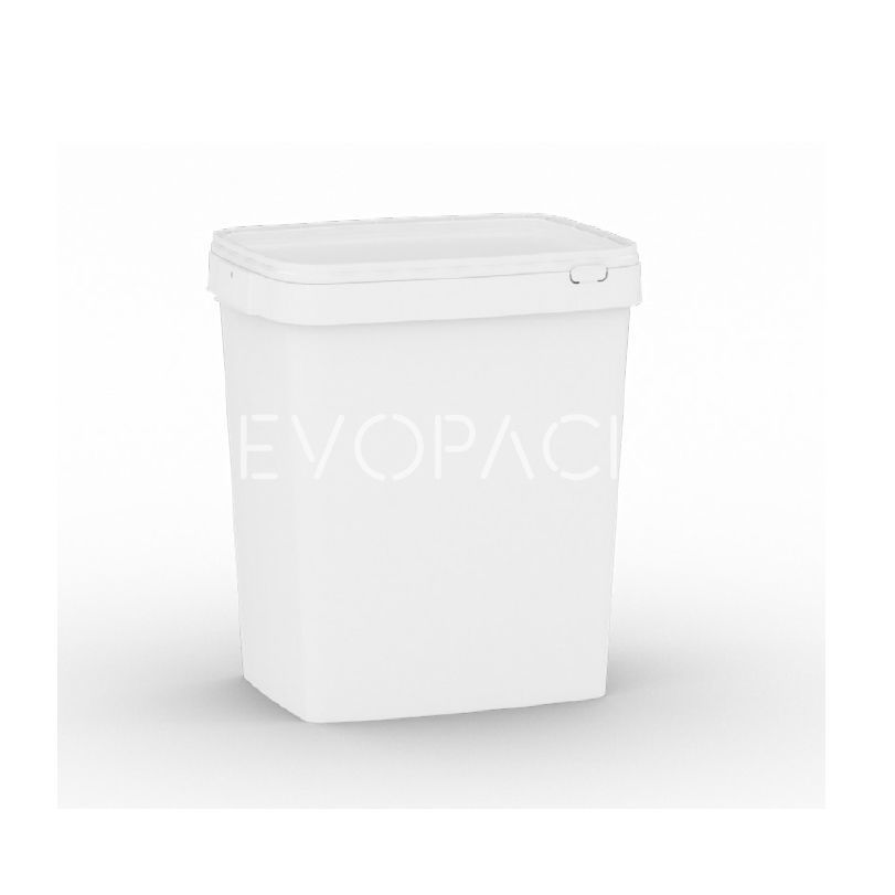 Cubo de plástico - 93600 - EVOPACK - rectangular / con tapa / con asidero