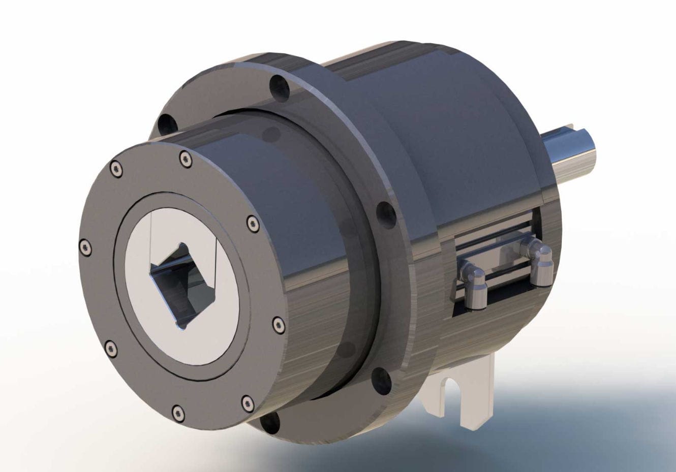 Soporte de seguridad neumático - Ejematic - para eje de bobinado
