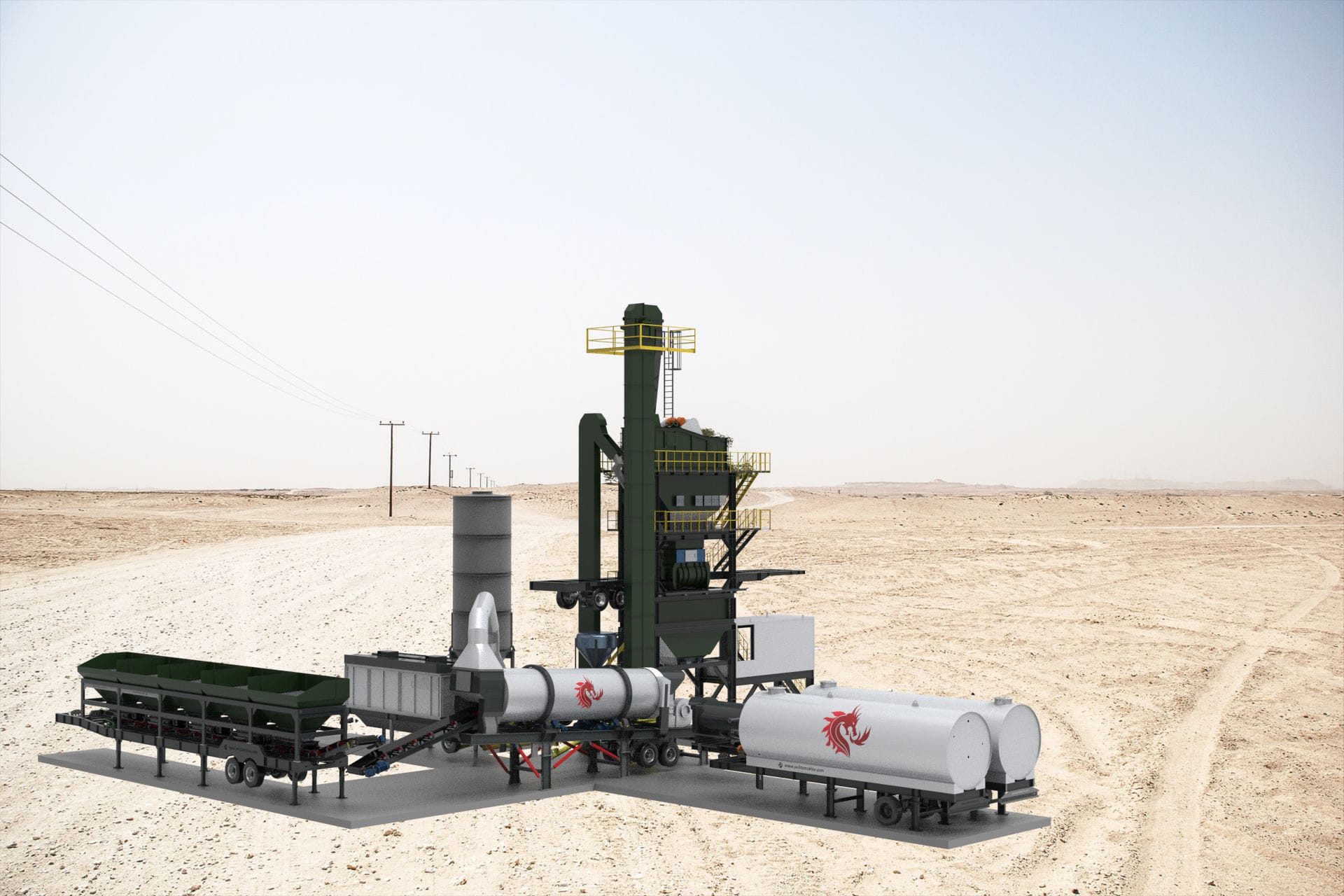 Planta de asfalto móvil - HÜRKÜŞ 120 - POWER ASPHALT MACHINES LTD ...