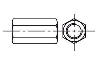 Tuerca hexagonal / de acero / de prolongación - DIN 6334 - Albert Pasvahl