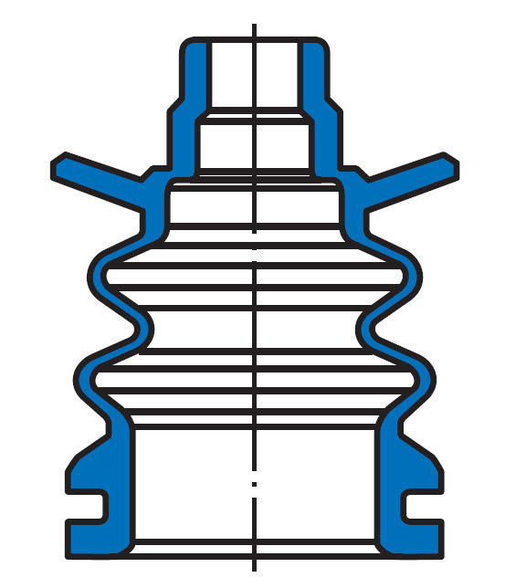 Fuelle redondo - KDF - Simrit - de plástico / para máquina