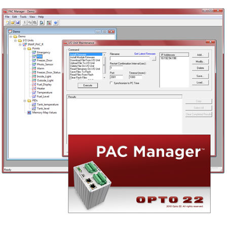 Software configuración - PACMANAGER - Opto 22 - de tarjetas de E/S / para PAC