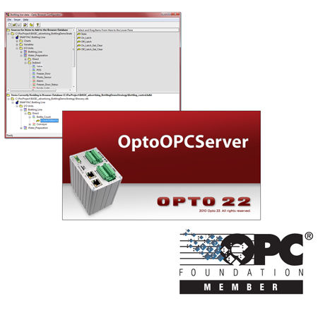 Software OPC - OPTOOPCSERVER - Opto 22 - de mando / para PAC / conexión ...