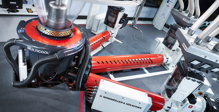 Línea de coextrusión 3 capas - OPTIMEX II - WINDMÖLLER & HÖLSCHER - 5 stratos / de película ...