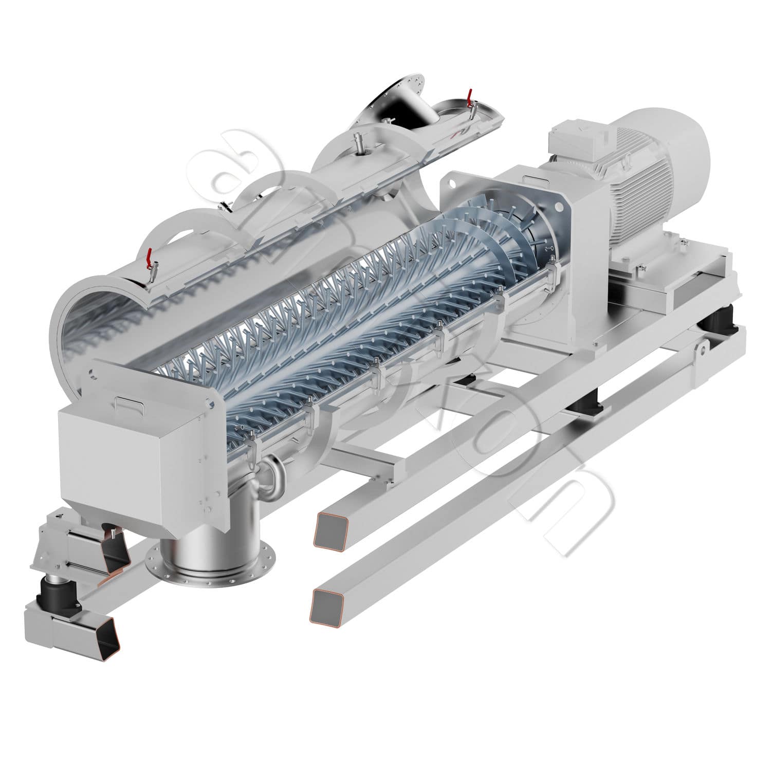 Mezcladora granuladora - RMG - amixon GmbH - de palas / continua / de polvo