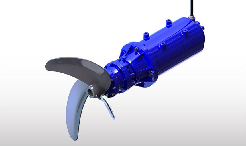 Agitador sumergible - SE series - WAMGROUP S.p.A - de hélice / de acero ...