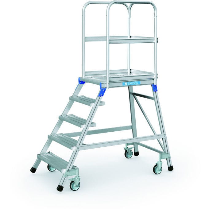 Escalera de aluminio - 4197 series - ZARGES - móvil / de plataforma ...