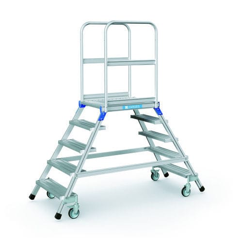 Escalera de aluminio - 4198 series - ZARGES - móvil / de plataforma
