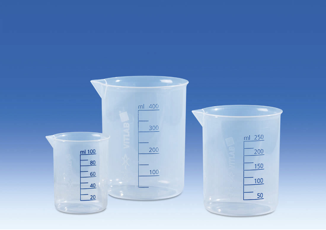 Vaso de precipitados de polipropileno - 10 - 5 000 ml - VITLAB - graduado