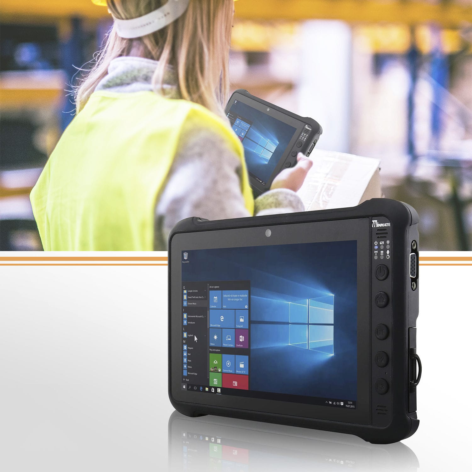 Tablet reforzada - M900P - Winmate, Inc. - Windows / 8" / Intel® Pentium