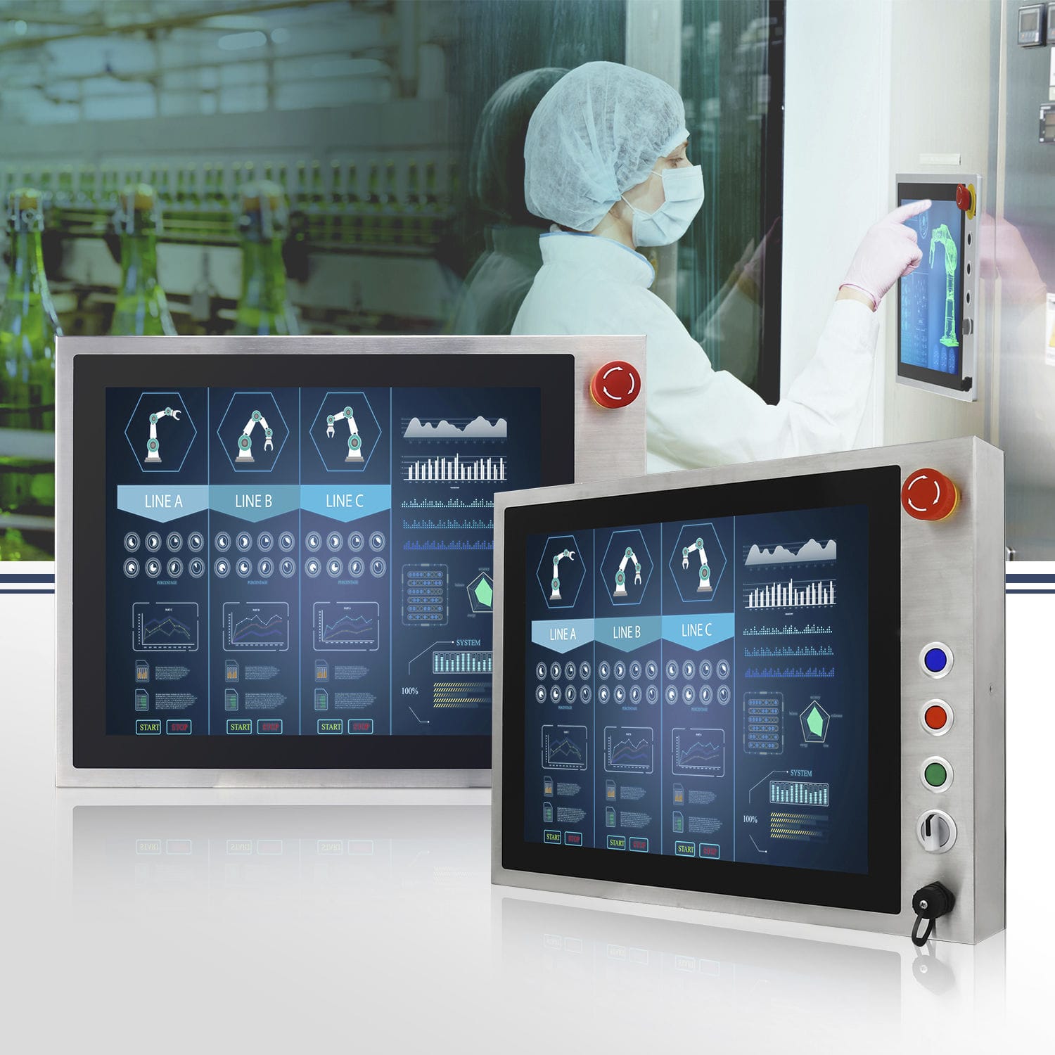 Panel PC TFT LCD - R15IB3S-SPC3-B - Winmate, Inc. - pantalla táctil capacitiva PCAP / de ...